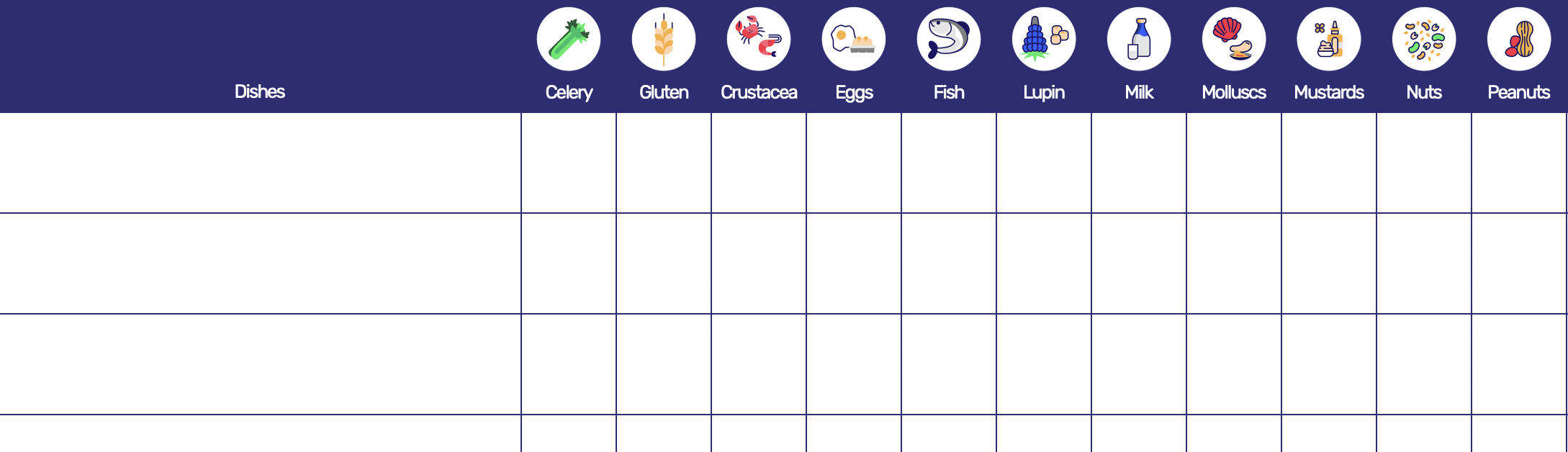 Allergy Matrix | Download Free Template